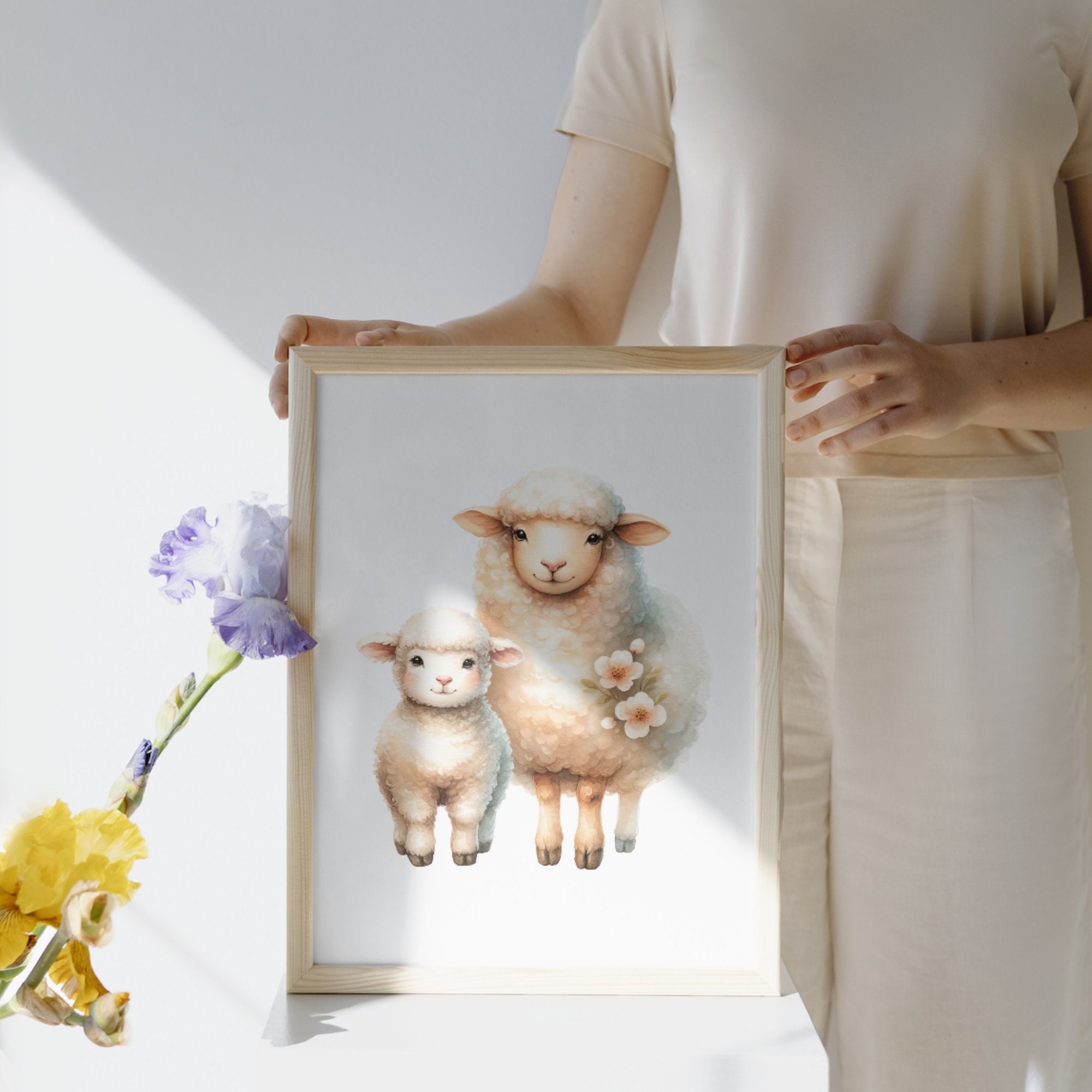 Happy Farm, Cute Farm Clipart, Farm Bundle, Farm Animals Watercolor ...