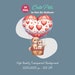 Cute Pets in Hot Air Balloon Clipart, Valentine's Day Clipart ...