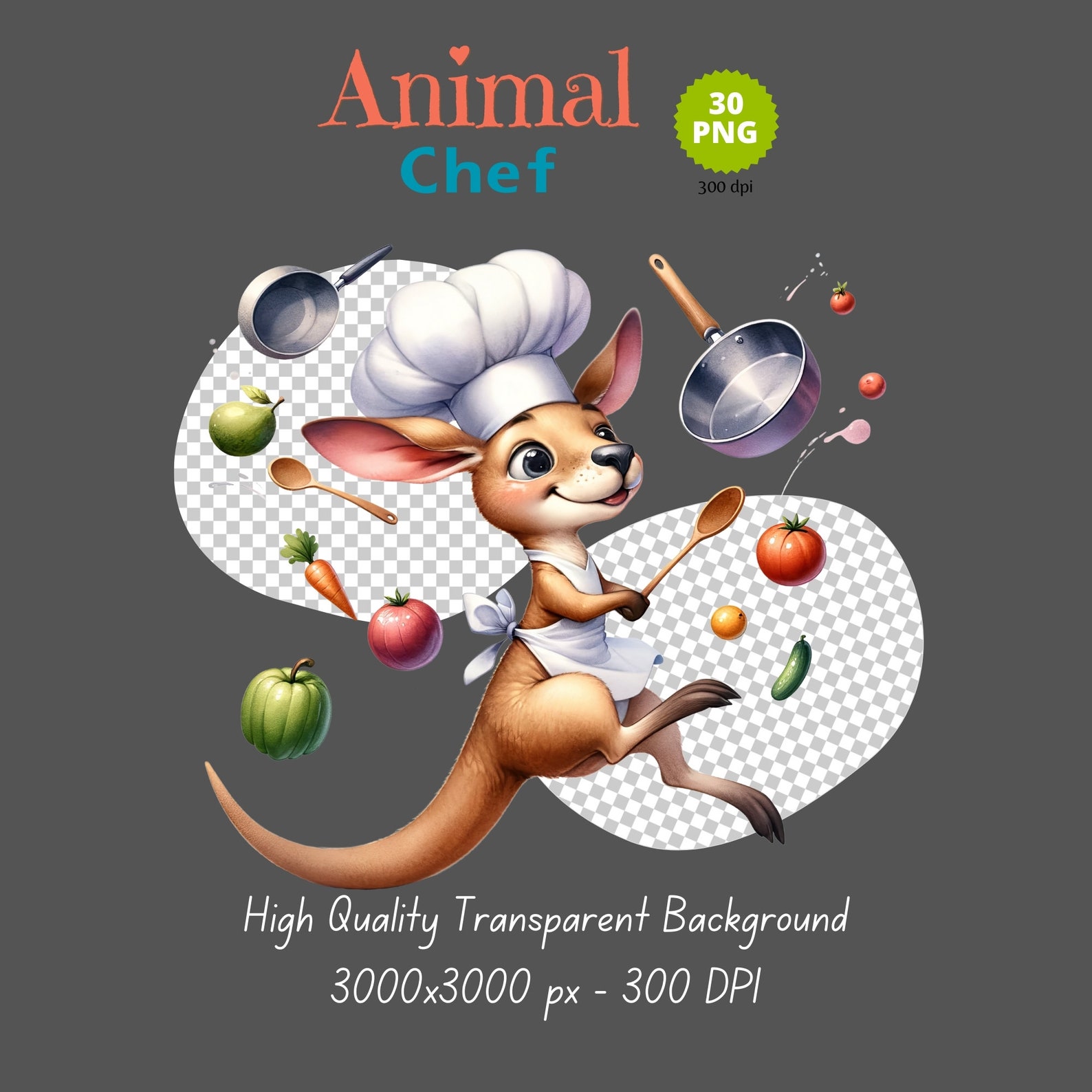 Animal Chef, Cute Chefs Png, Chef Png, Watercolor Chef, Cute Animals ...
