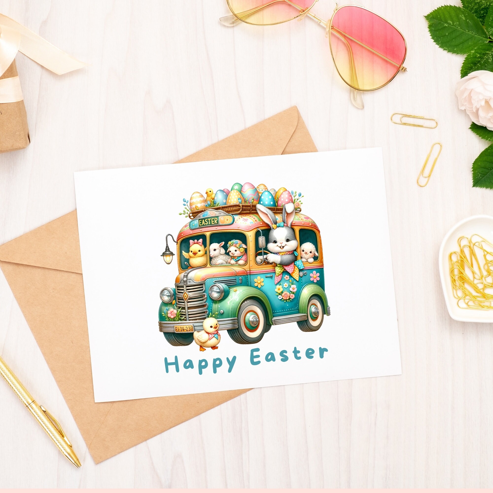 Easter Eggs Clipart, Easter Eggs Bundle, Easter Animal, Watercolor ...