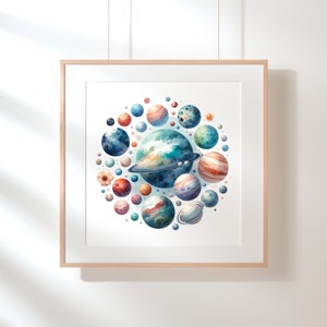 Cute Astronaut, Watercolor Astronaut Clipart, Astronaut Clipart Bundle ...