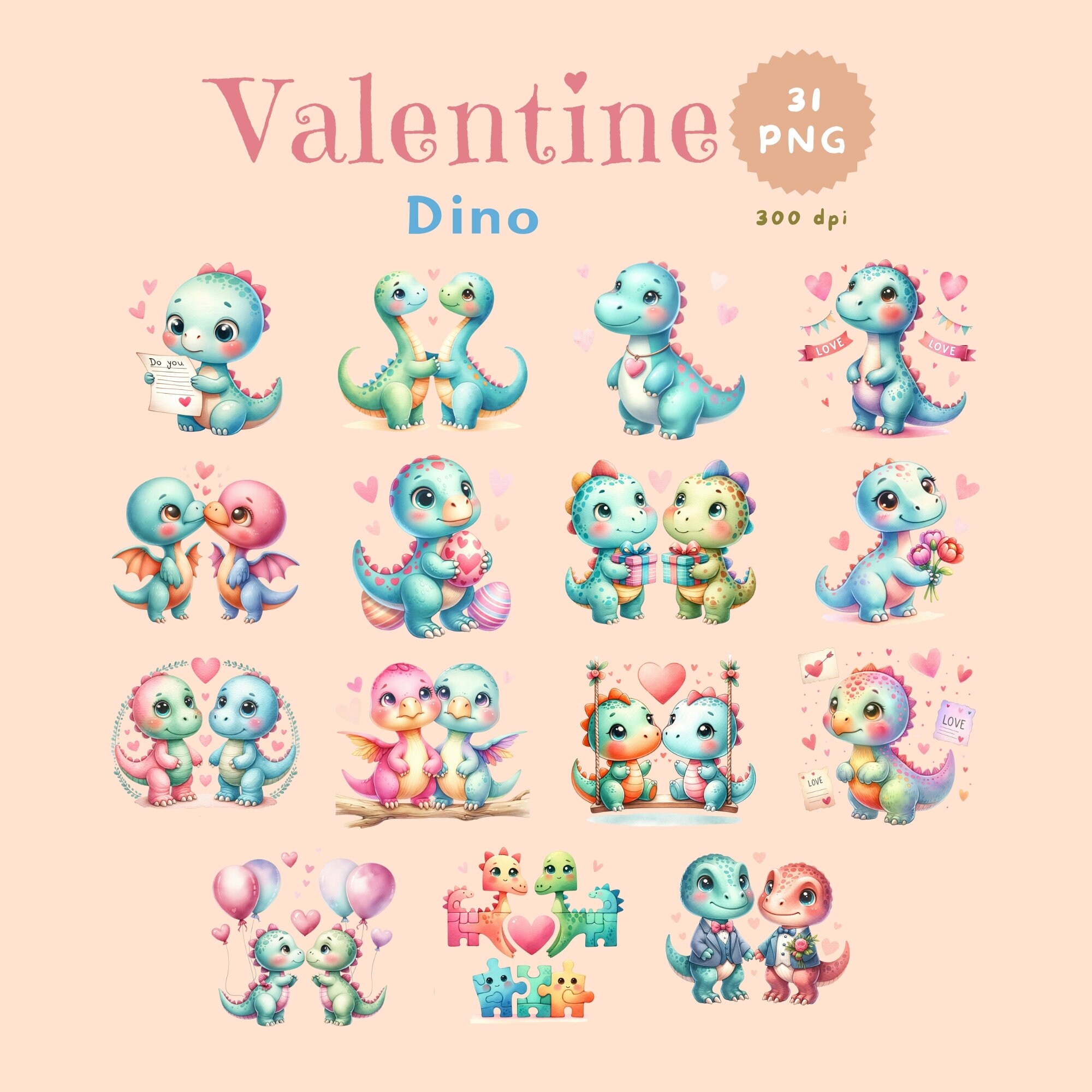 Valentine Dino Png, Dinosaur Valentine Clipart, Valentine Clipart, Cute ...