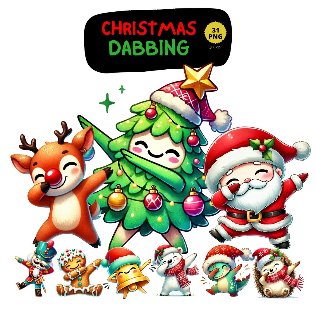 Christmas Dabbing Clipart, Christmas Dab, Dabbing Png, Dabbing Santa ...