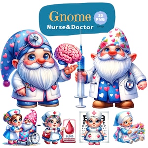 Gnome Nurse&doctor Clipart, Doctor Gnome Clipart, Medical Clipart ...