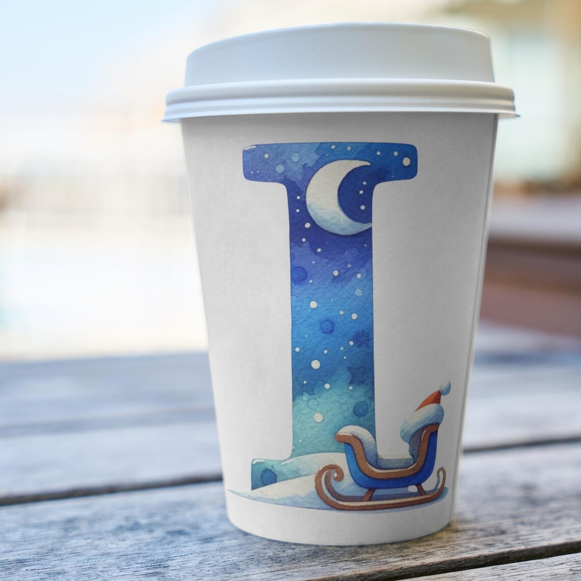 Santa Sleigh Alphabet Clipart, Santa Sleigh PNG Letter, Santa Sleigh ...