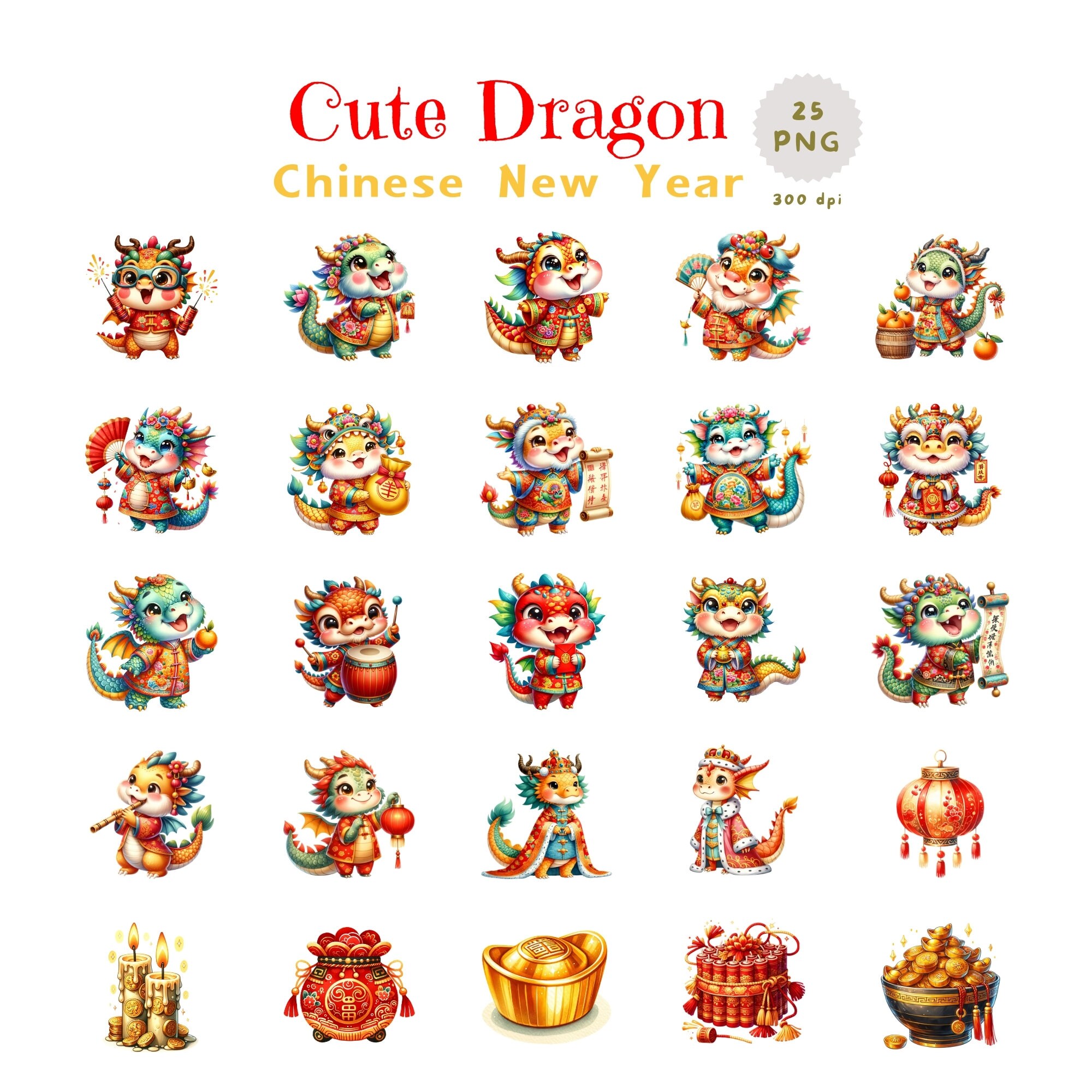 Cute Dragon Chinese New Year, Chinese New Year PNG, Cute Dragon PNG ...