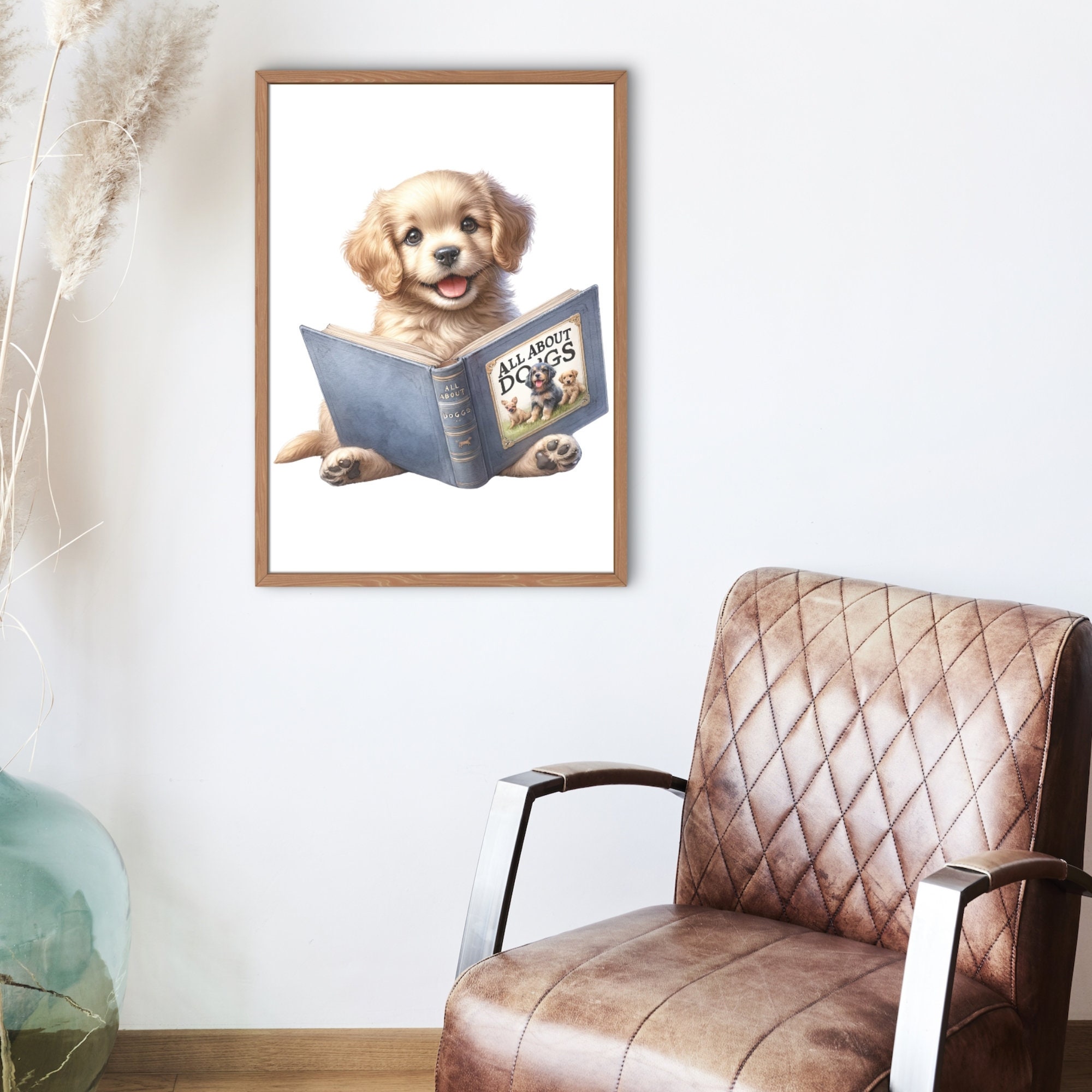 Watercolor Animal Reading A Book, Cute Animal Clipart, Bookworm Animals ...