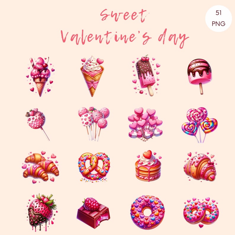 Sweet Valentine 's Clipart, Pink Dessert PNG, Valentines PNG ...