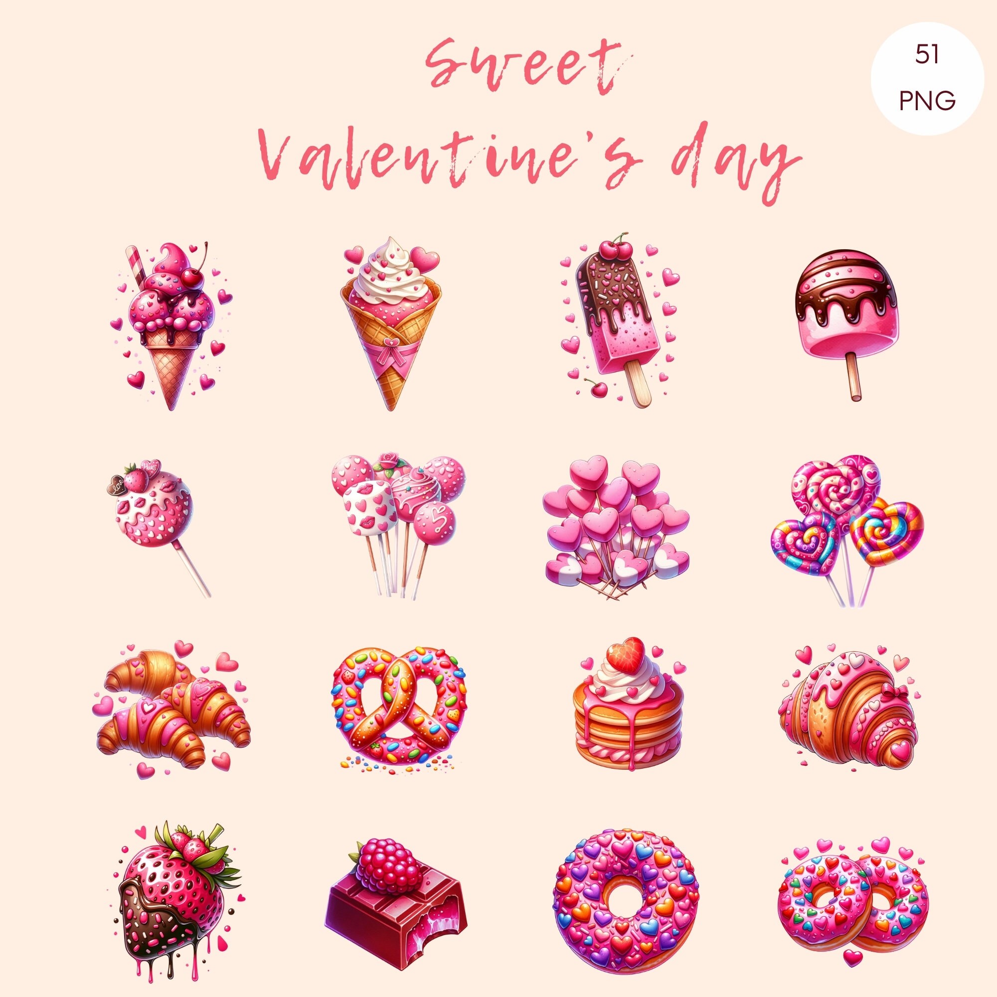 Sweet Valentine 's Clipart, Pink Dessert PNG, Valentines PNG ...