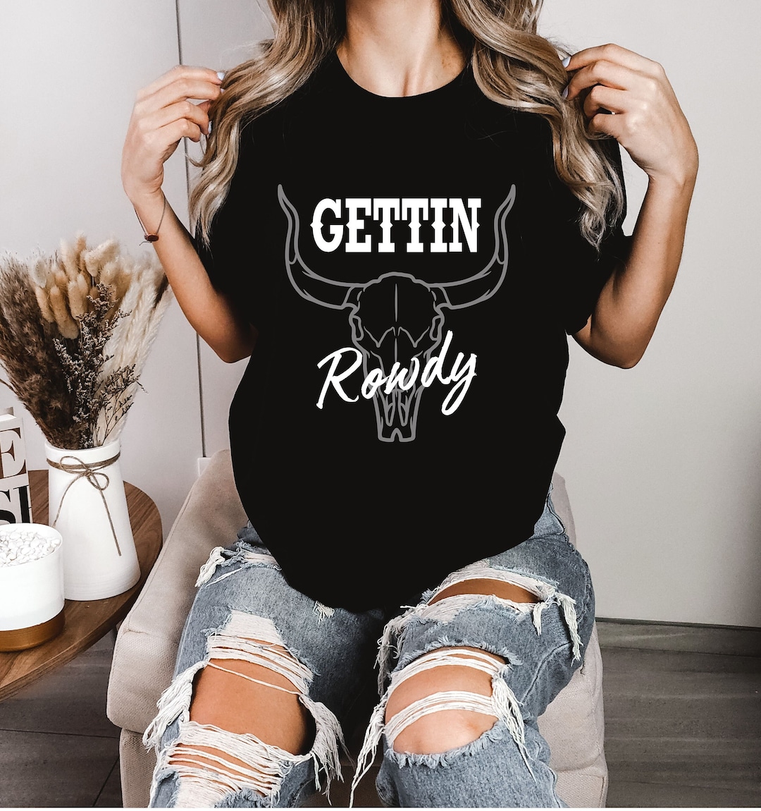 Getting Hitched Rowdy Shirt, Western Bachelorette Party Favors, Wedding ...