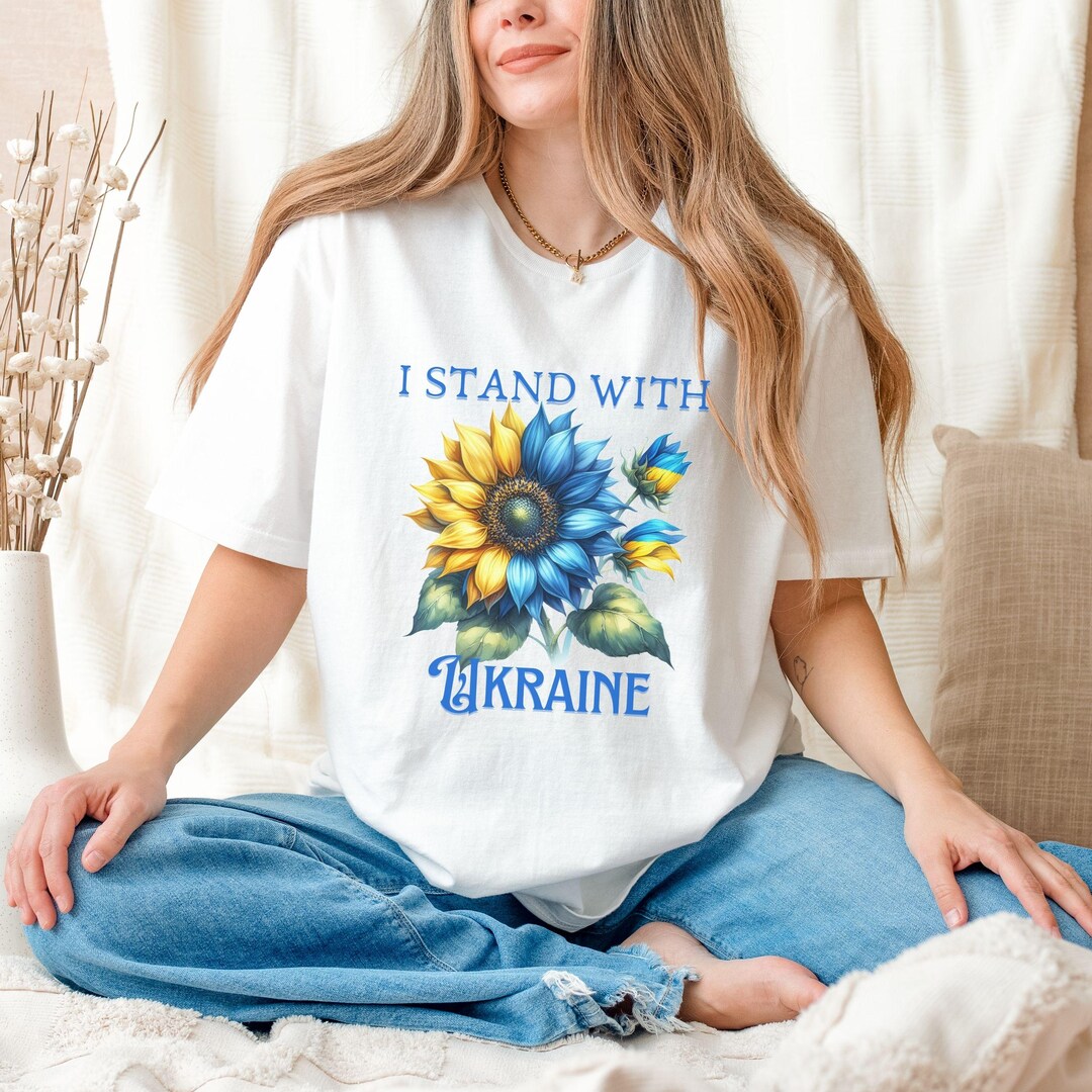I Stand With Ukraine Shirt, Sunflower Ukraine, Proud Ukrainian T-shirt ...