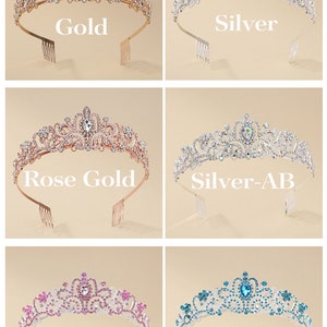Rose Gold Rhinestone Princess Crown, Retro,vintagetiara,wedding ...
