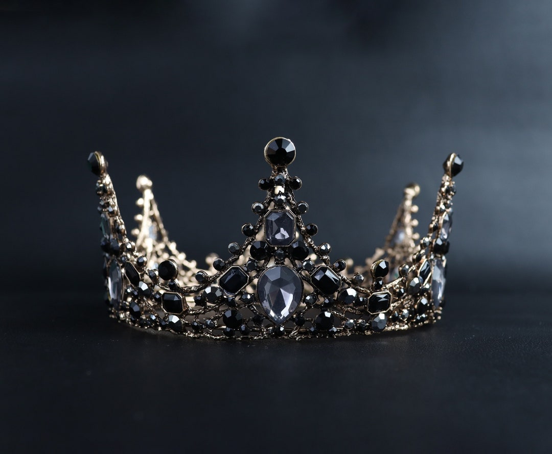 Black Tiara, Princess Queen Tiara,bridal Tiara,wedding Accessory,bridal ...