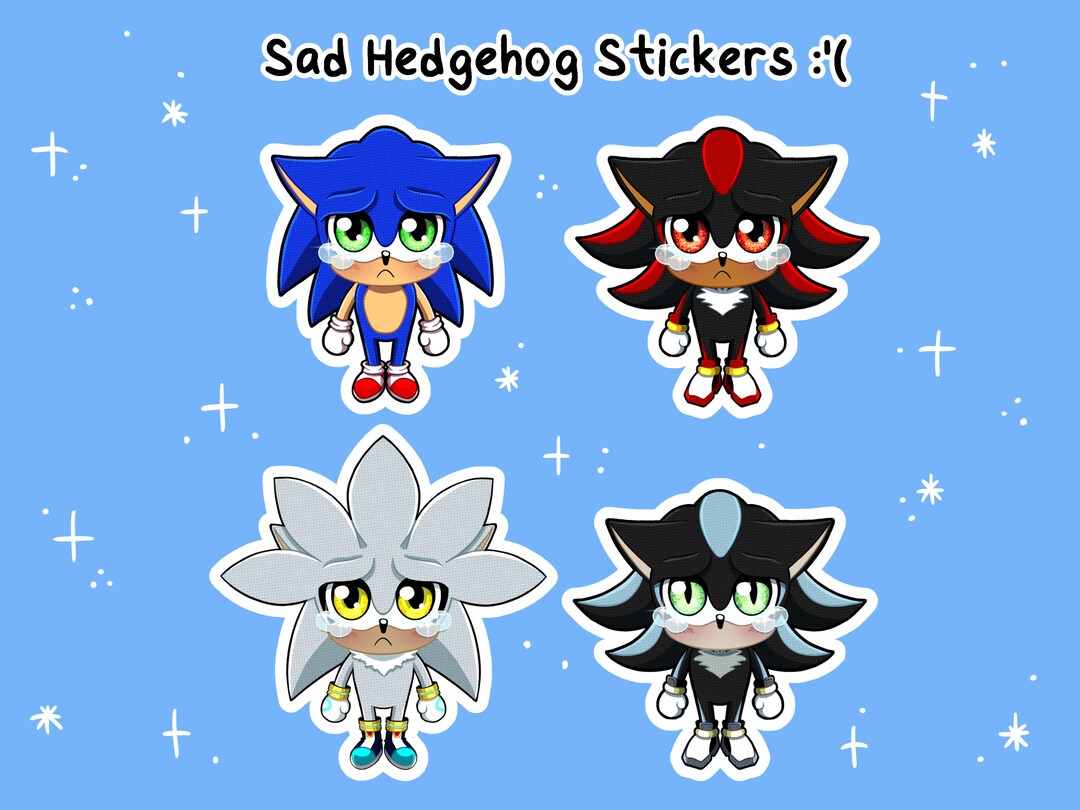 Sad Hedgehog Stickers - Etsy