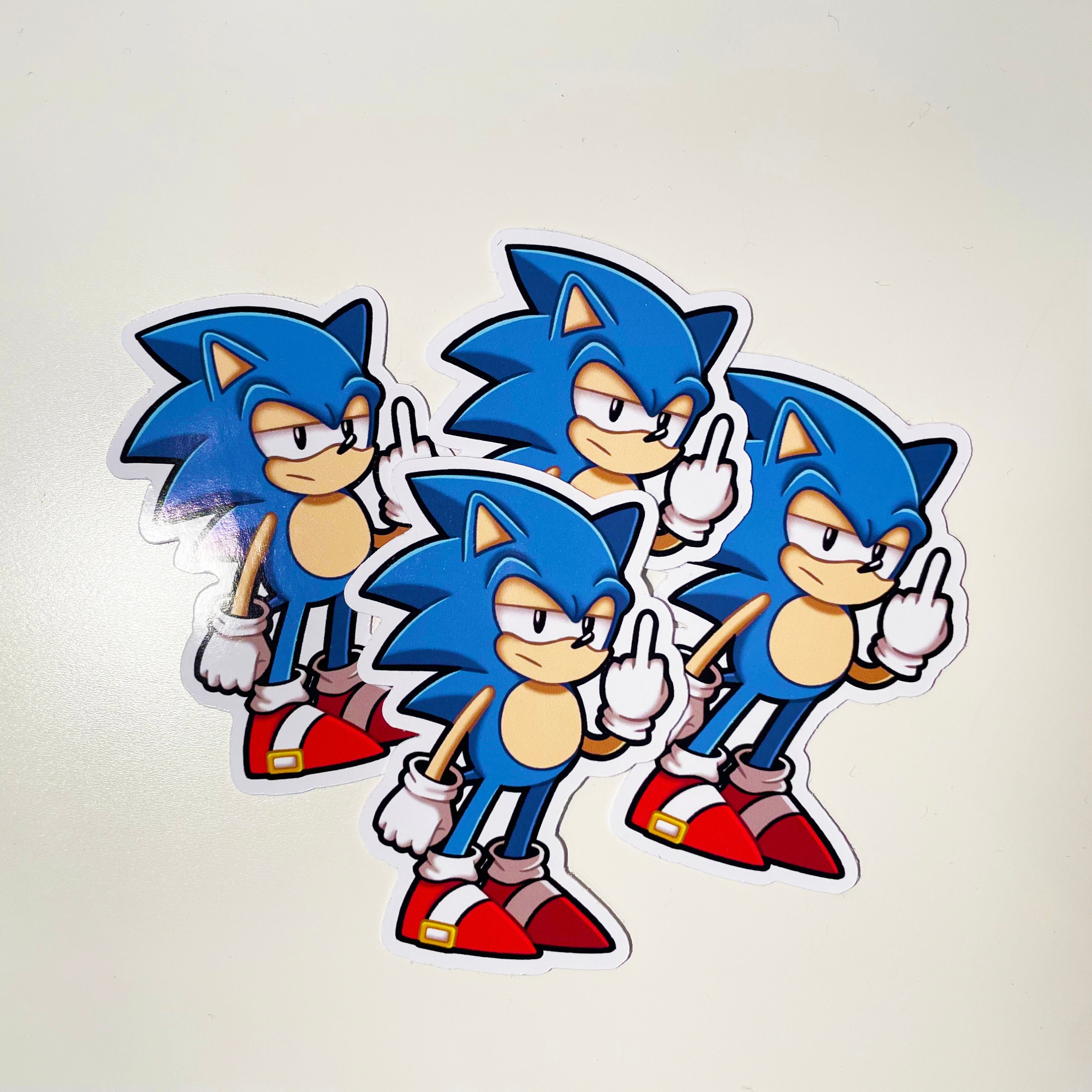 Sonic Middle Finger Sticker - Etsy