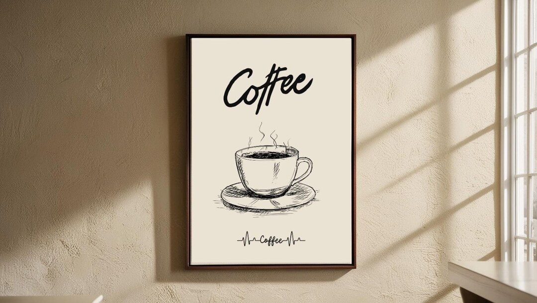 Printable Coffee Poster , Kitchen Poster Wall Art - Etsy