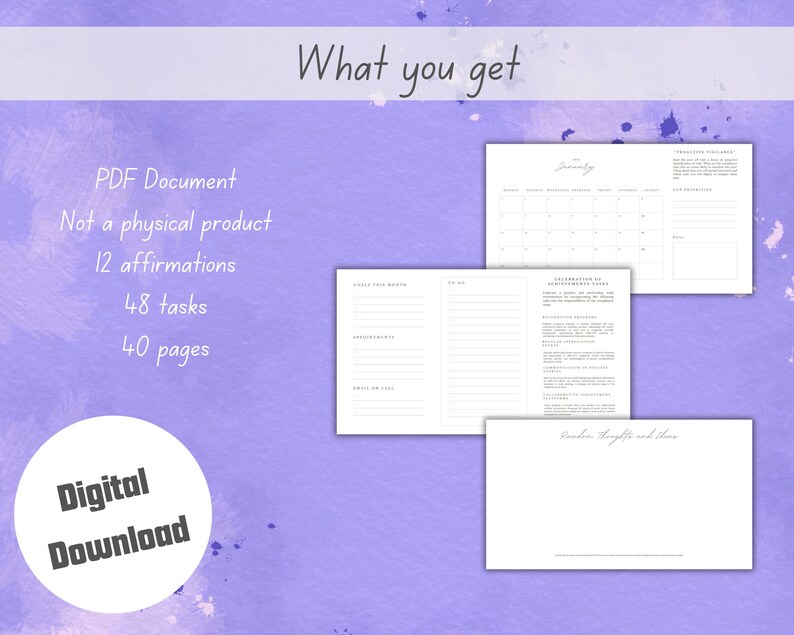 Printable Download 2024 AML/CFT Compliance Officer Planner - Etsy