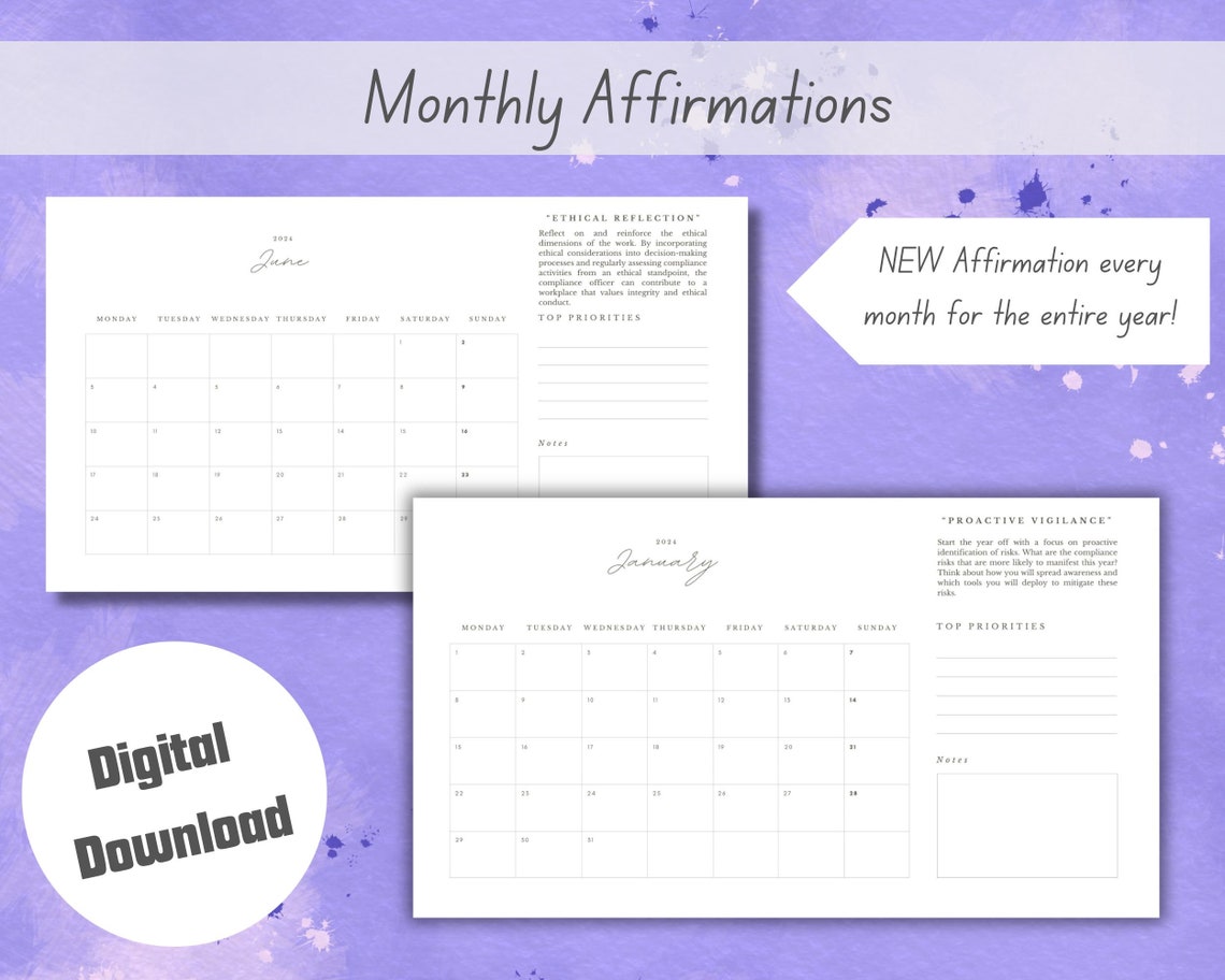 Printable Download 2024 AML/CFT Compliance Officer Planner - Etsy