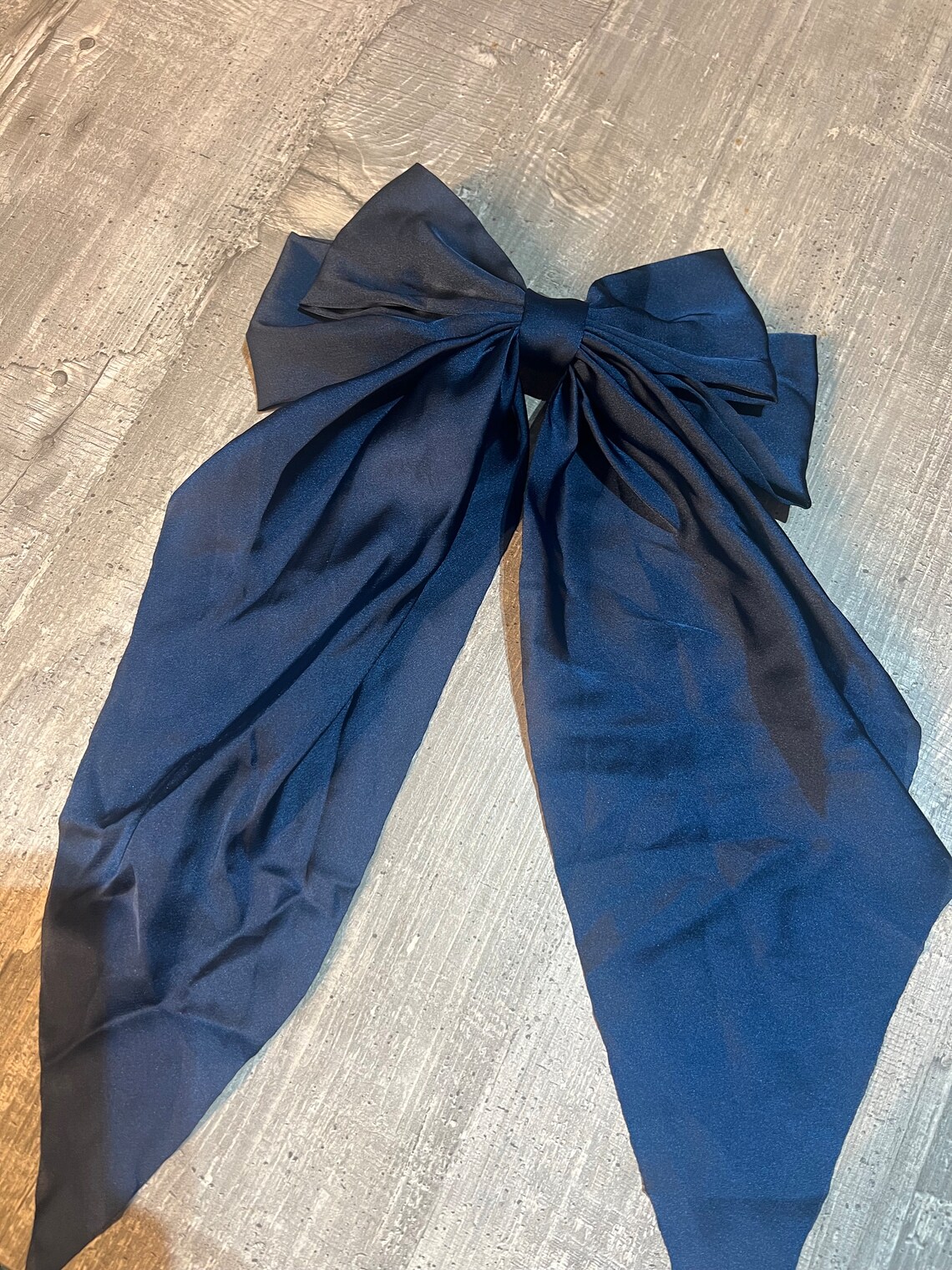 Navy Hair Bow Clip - Etsy