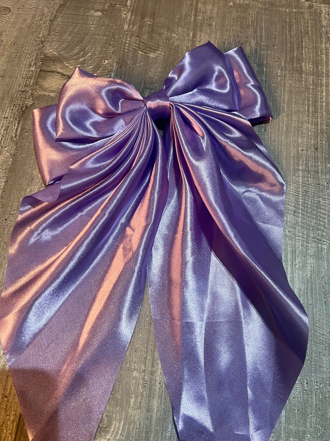 Mauve Purple Shiny Hair Bow Clip - Etsy