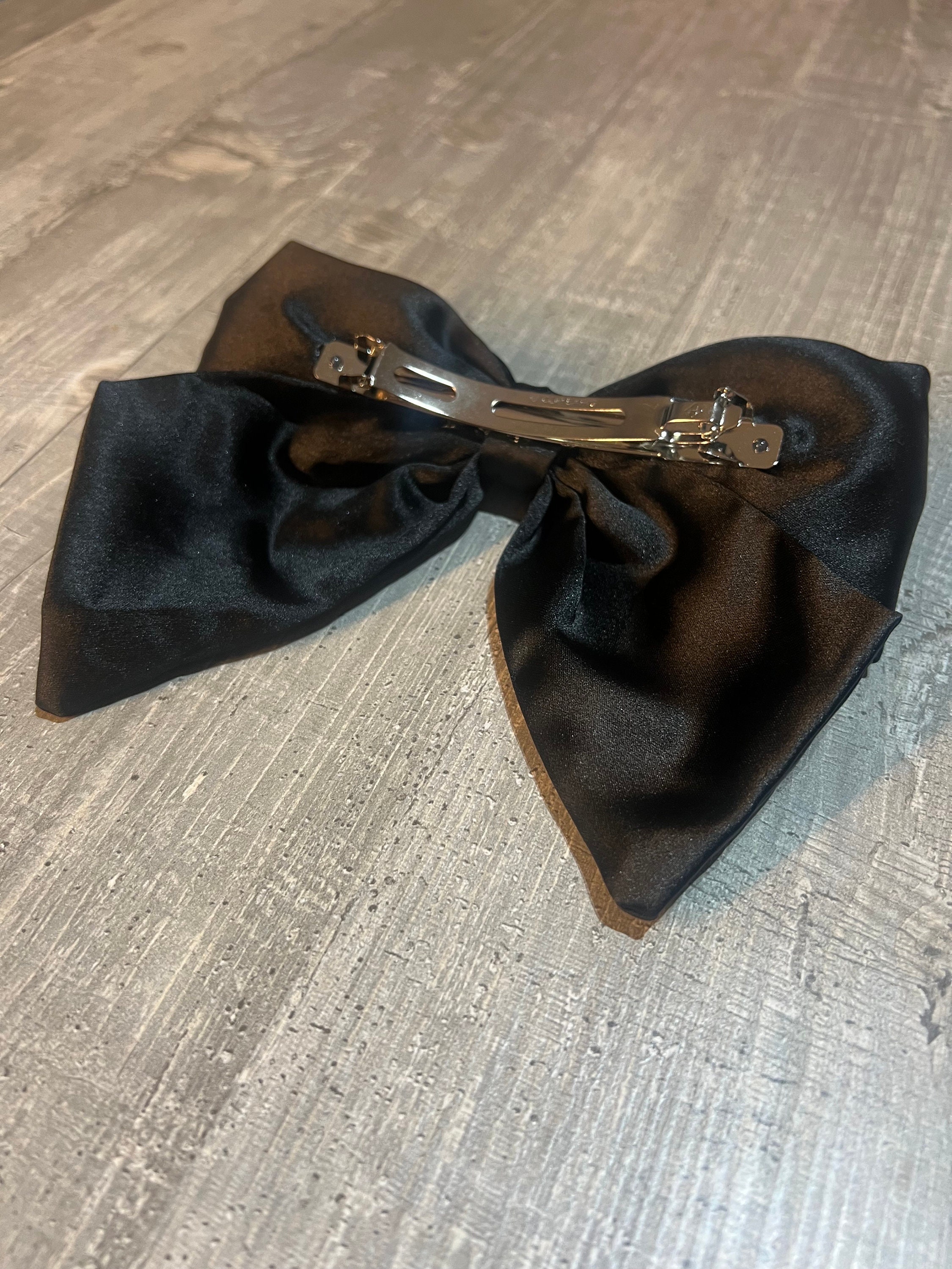 Black Bow Hair Clip - Etsy