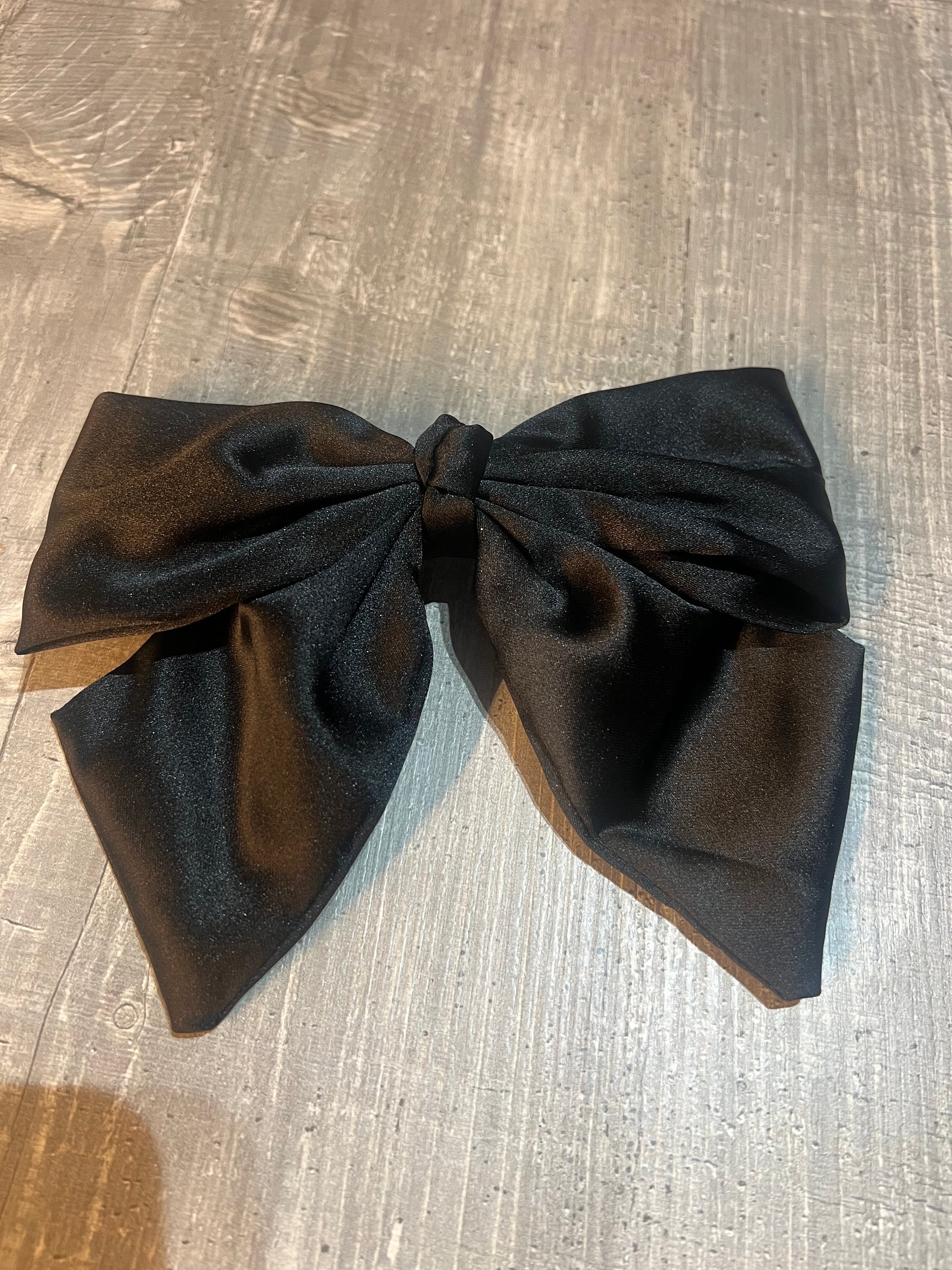 Black Bow Hair Clip - Etsy