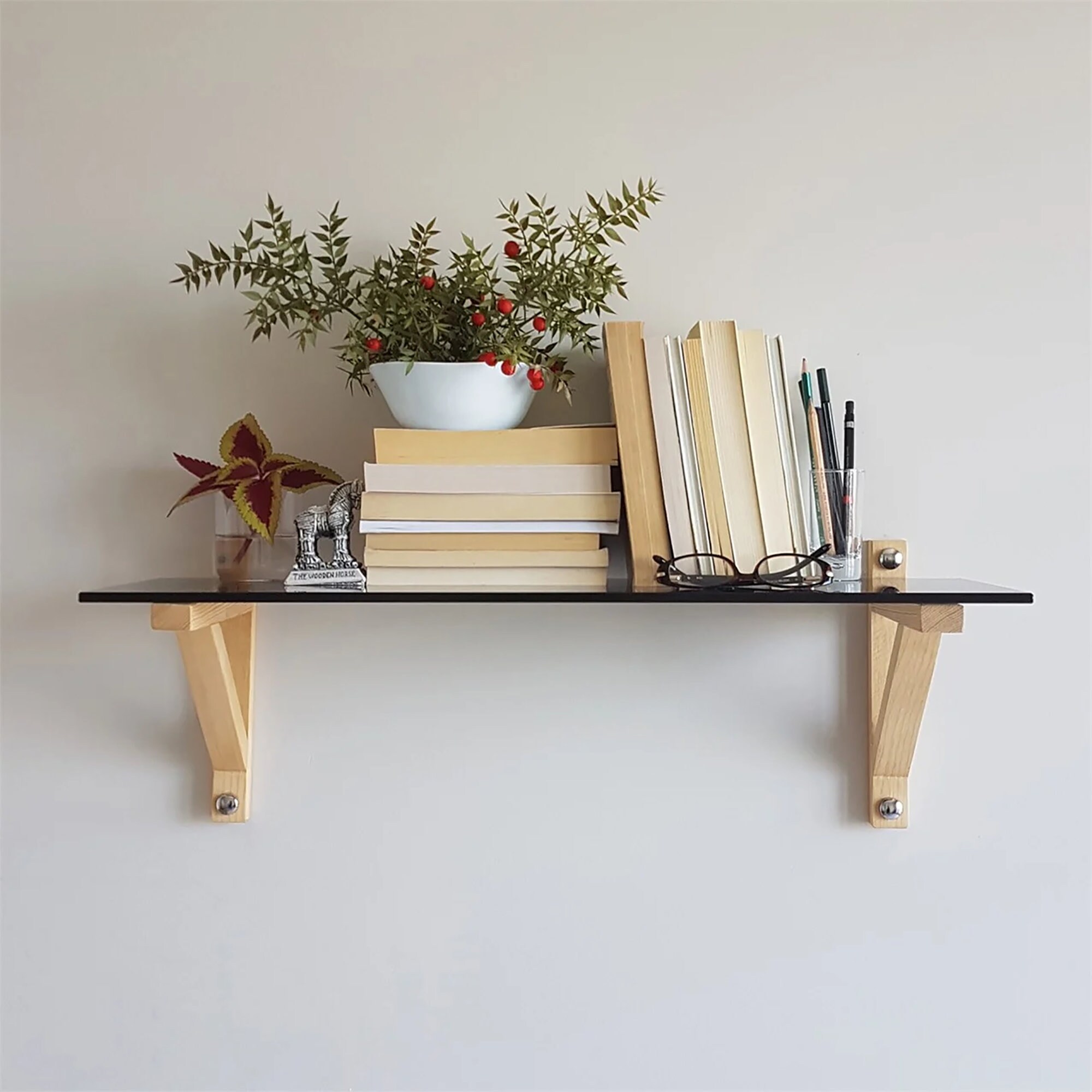 Floating Glass Shelves Wall Mounted Shelf Wall Hanging - Etsy