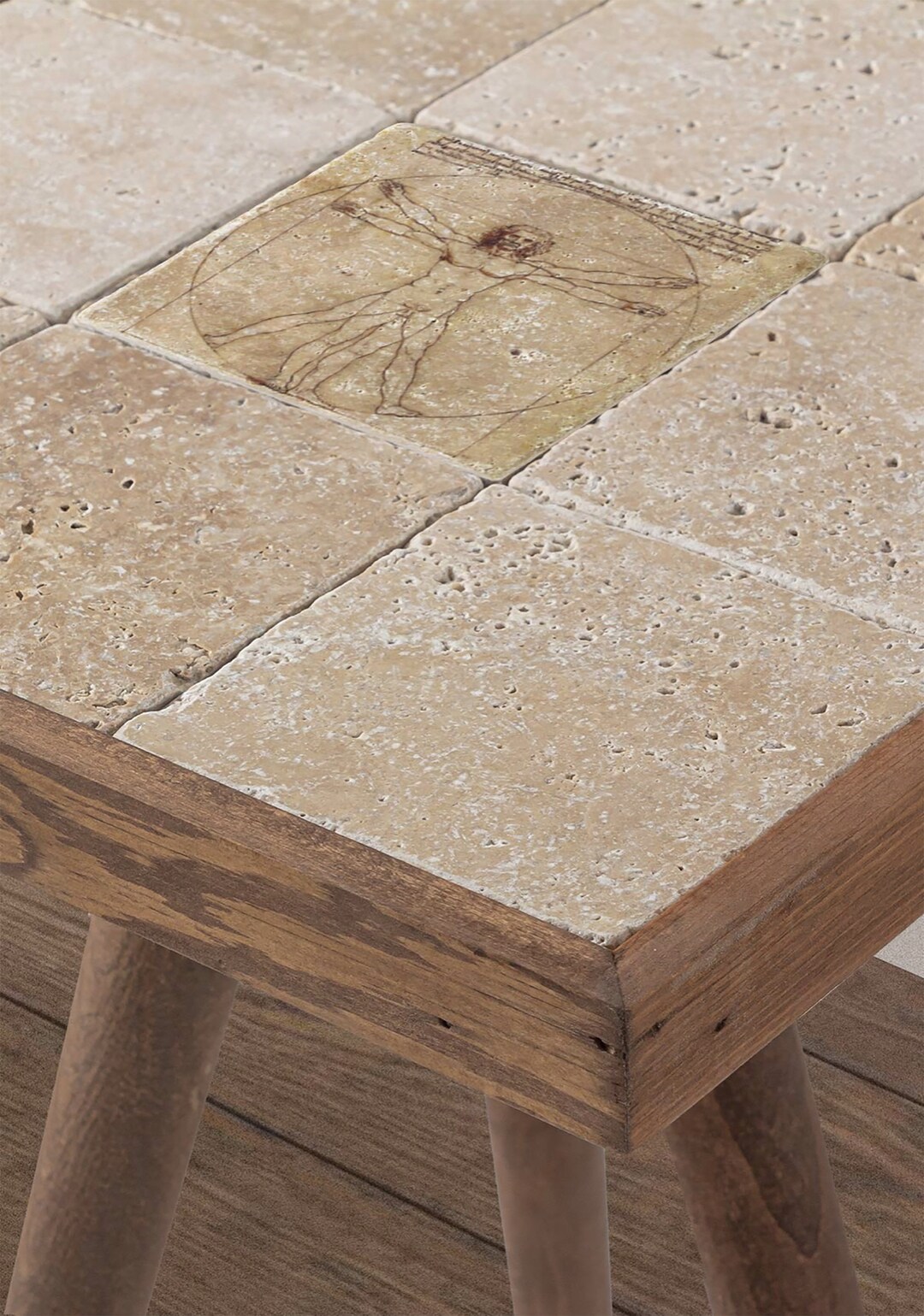 Coffee Table Mexican Tile Table Wooden Coffee - Etsy