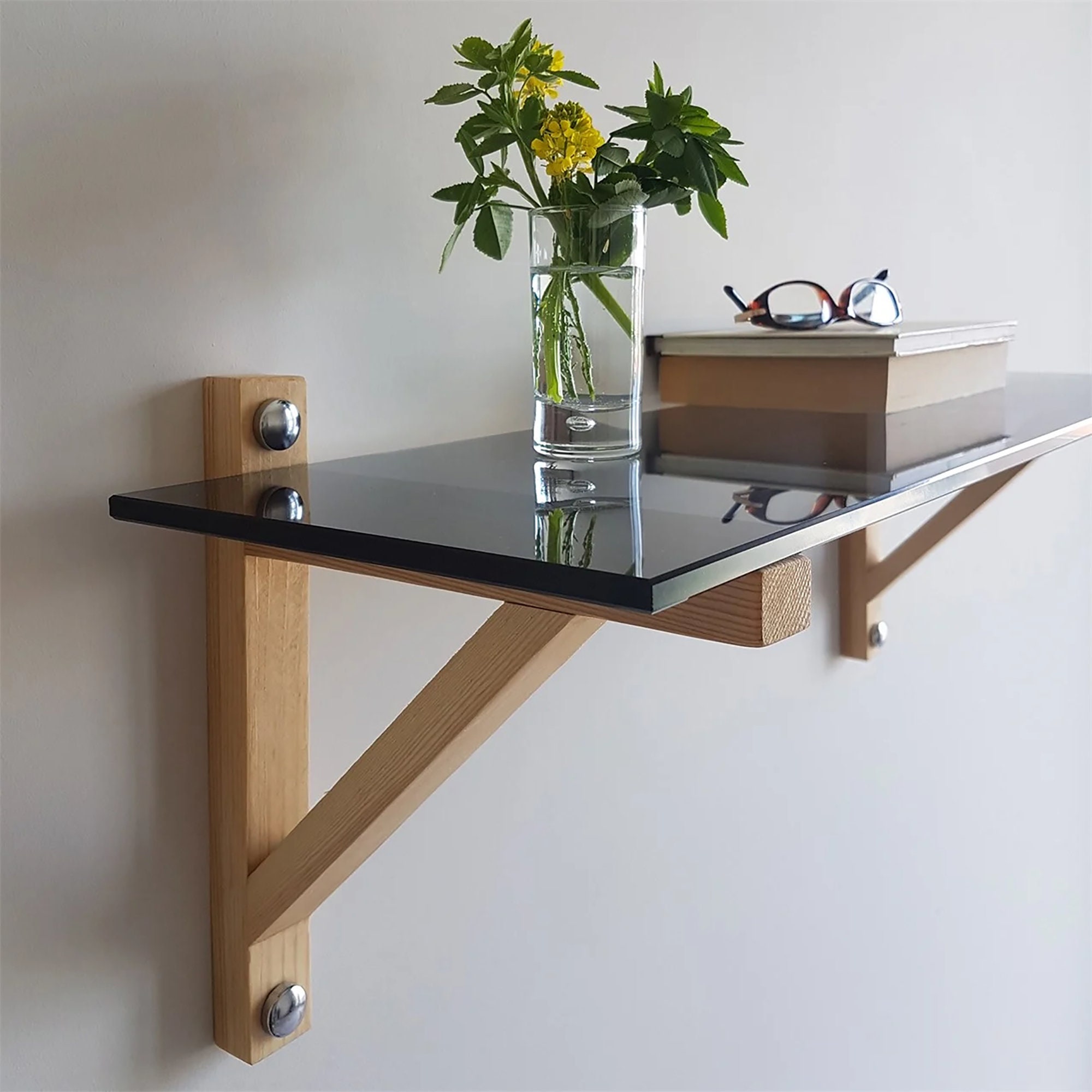 Floating Glass Shelves Wall Mounted Shelf Wall Hanging - Etsy