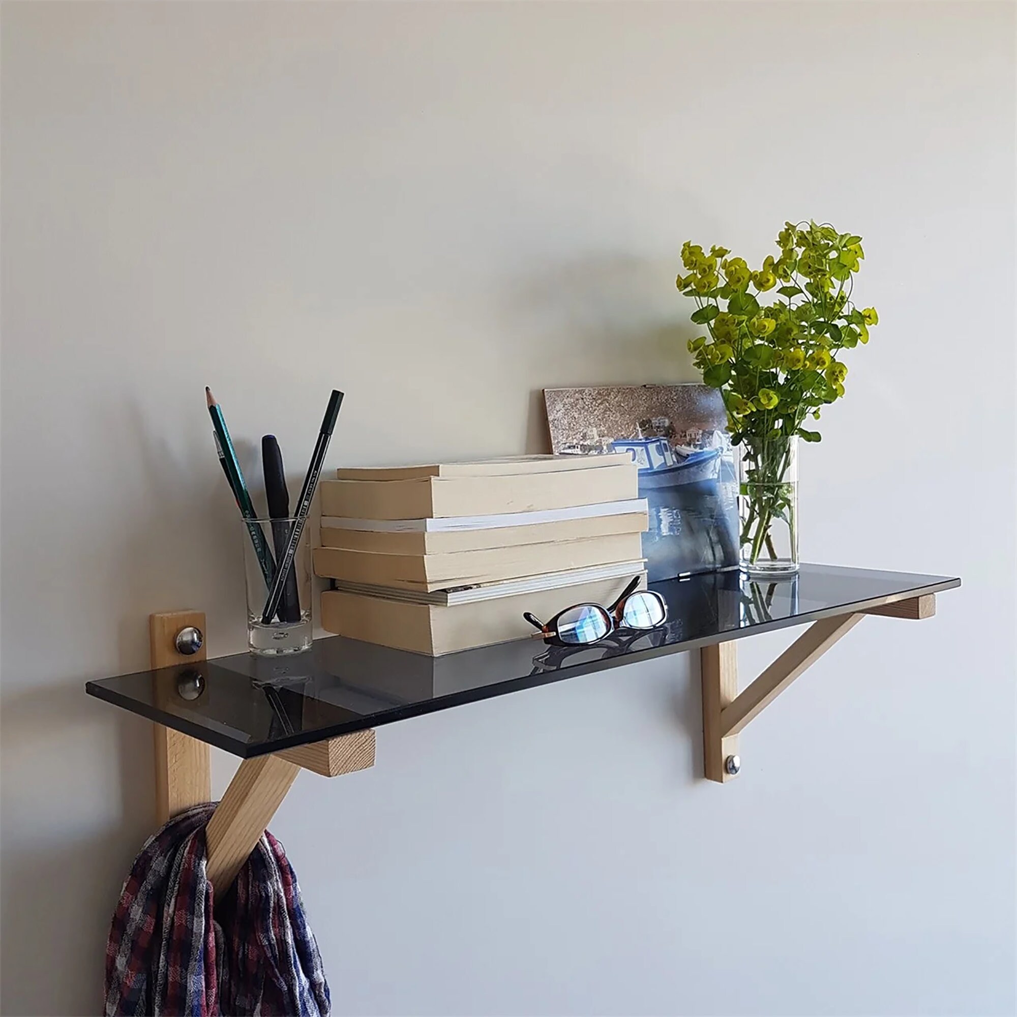 Floating Glass Shelves Wall Mounted Shelf Wall Hanging - Etsy