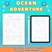 Ocean Adventure Coloring Pages for Kids 10 Fun Tracing Worksheets Sea ...
