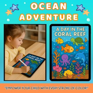 Ocean Adventure Coloring Pages for Kids 10 Fun Tracing Worksheets Sea ...