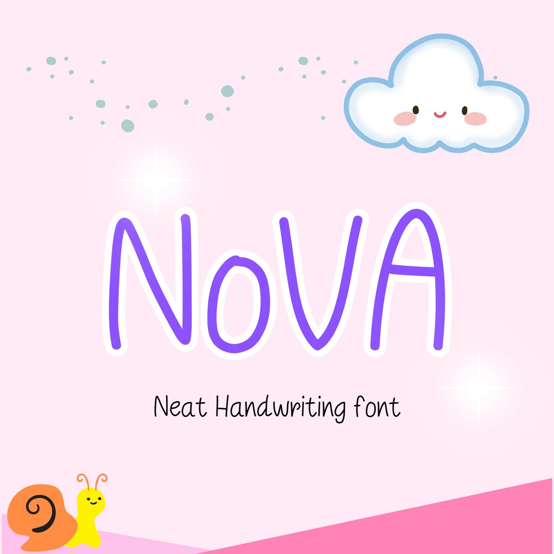 NOVA Font,handwritten Font, OTF, Font Download, Study Font, Handwriting ...