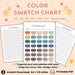 Color Swatch Chart Printable Set | 40-120 Color Boxes | A4 + US Letter ...