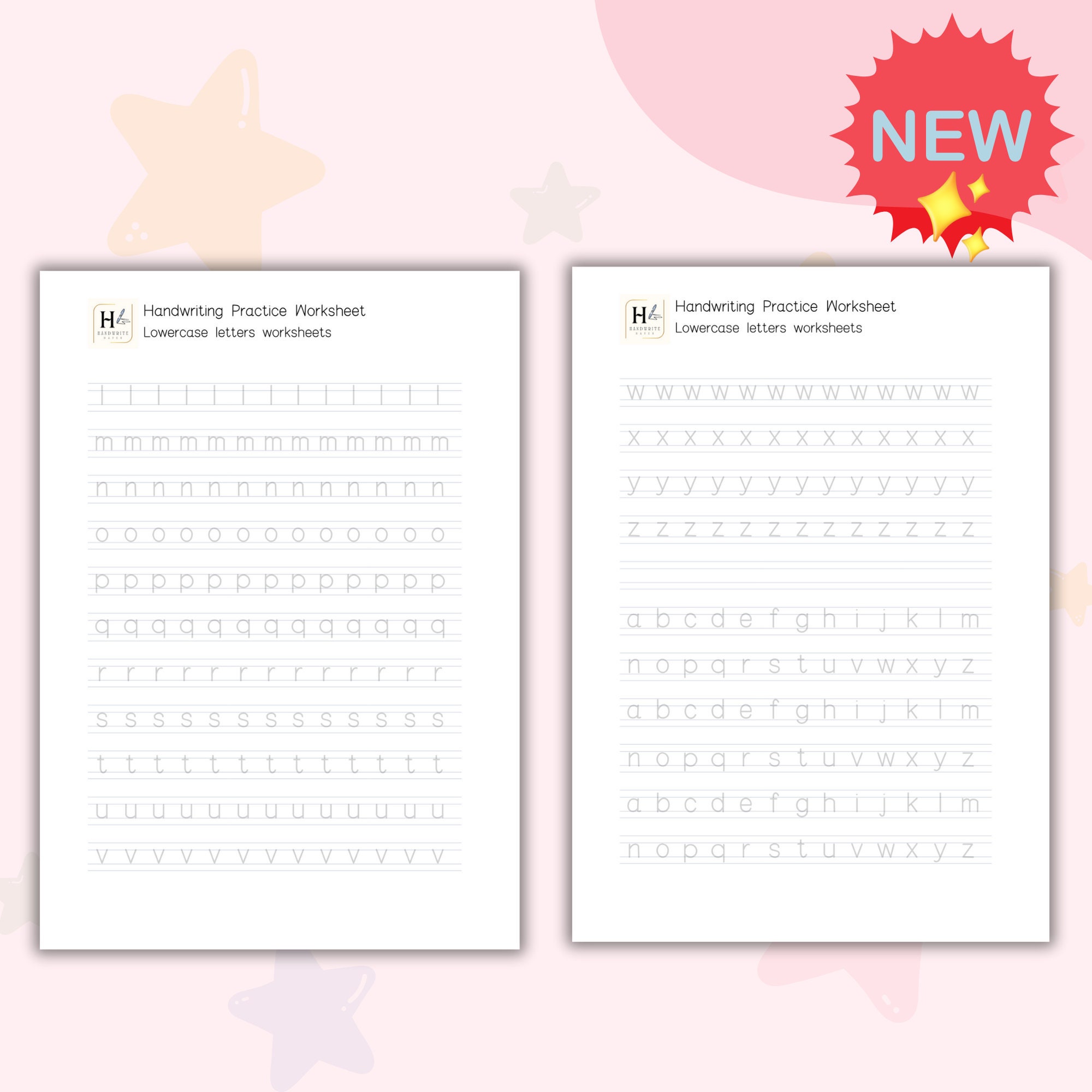 Printable Handwriting Worksheets5 Pages letters, Words, and Sentences ...