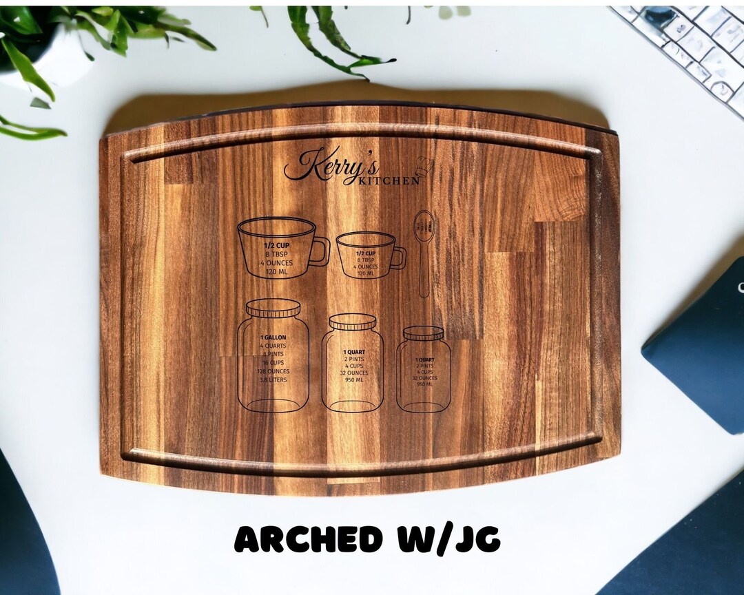 Measurement Conversion Cutting Board, Kitchen Measurement Chart, Baking ...