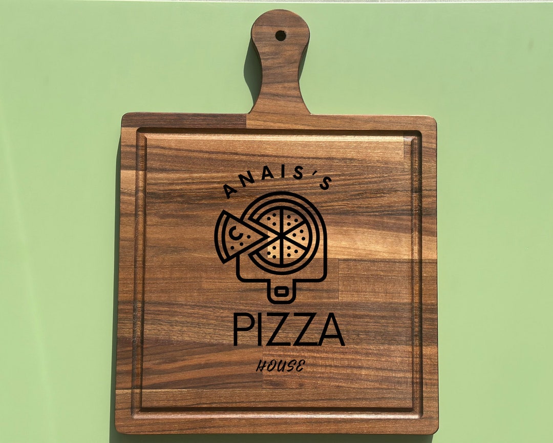 Pizza Board With Handle, Round Pizza Board, Pizza Cutting Board With ...