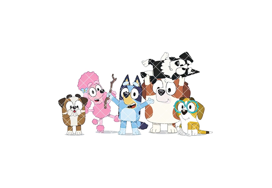 Friends Bluey Bingo Muffin Bundle Png, Bluey Digital, Instant Dowload ...