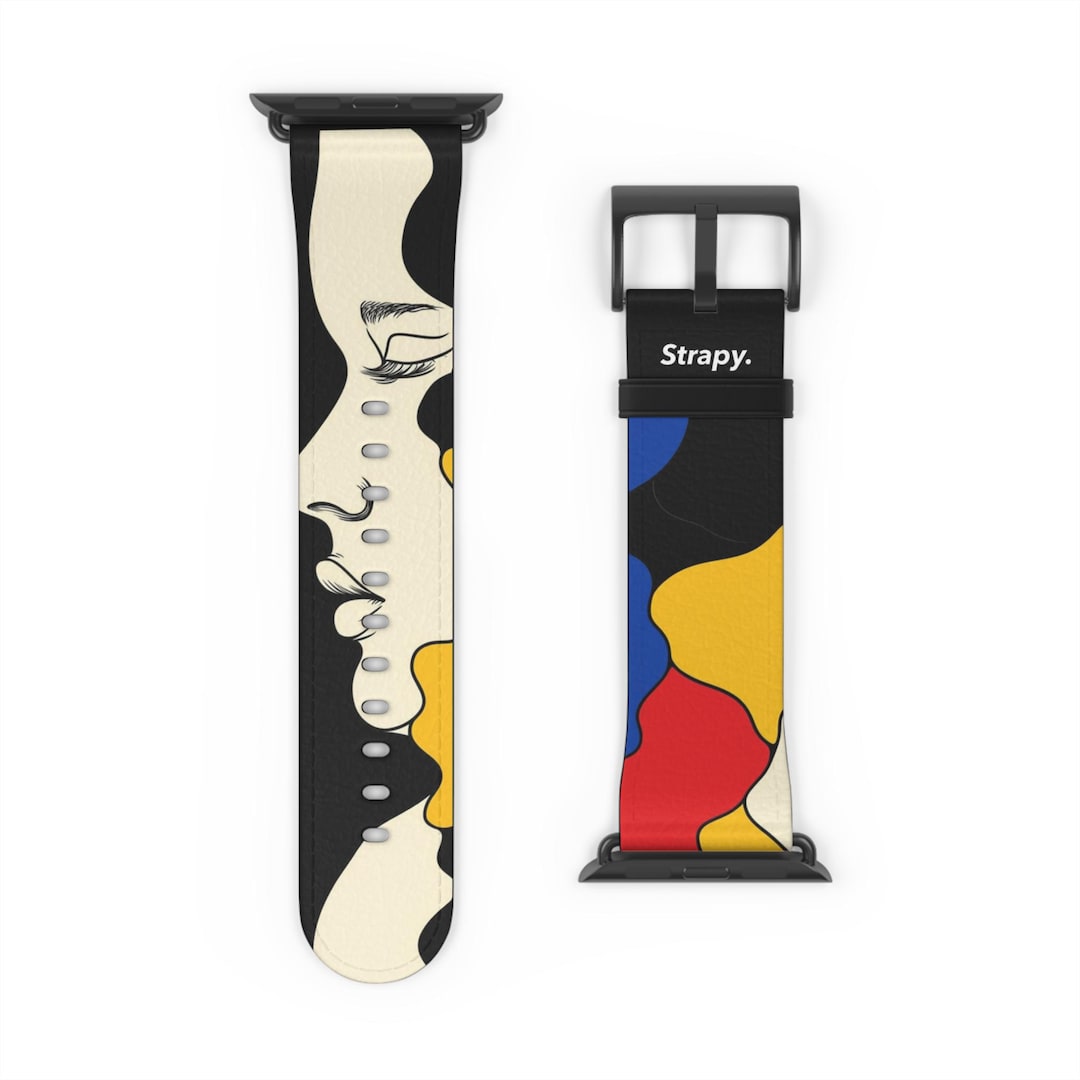 Abstract Faces. Pop Art Line Drawing Apple Watch Band - Etsy