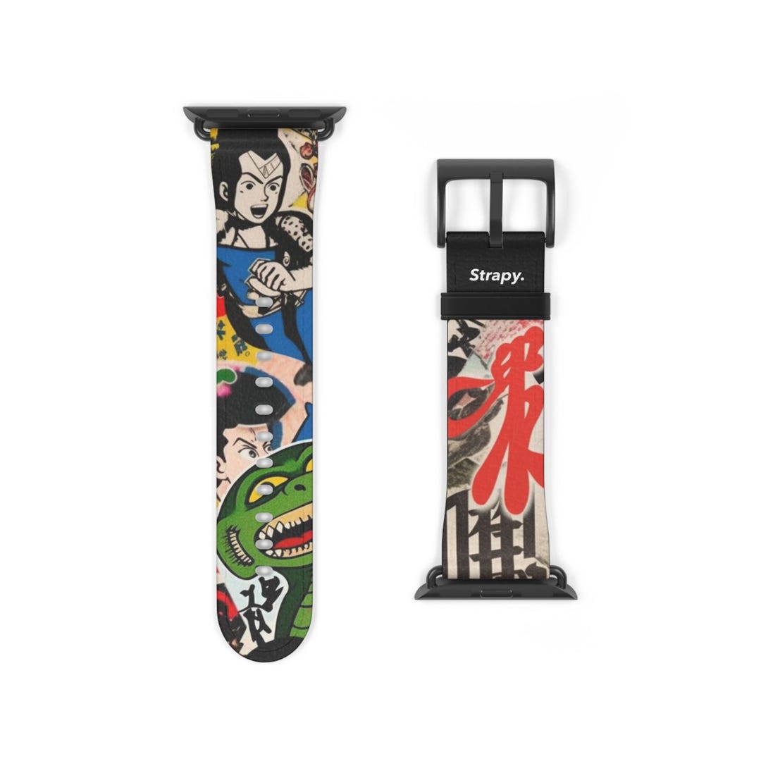 Art Pop Japanese Cartoon TV - Leather Apple Watch Strap/band - Etsy