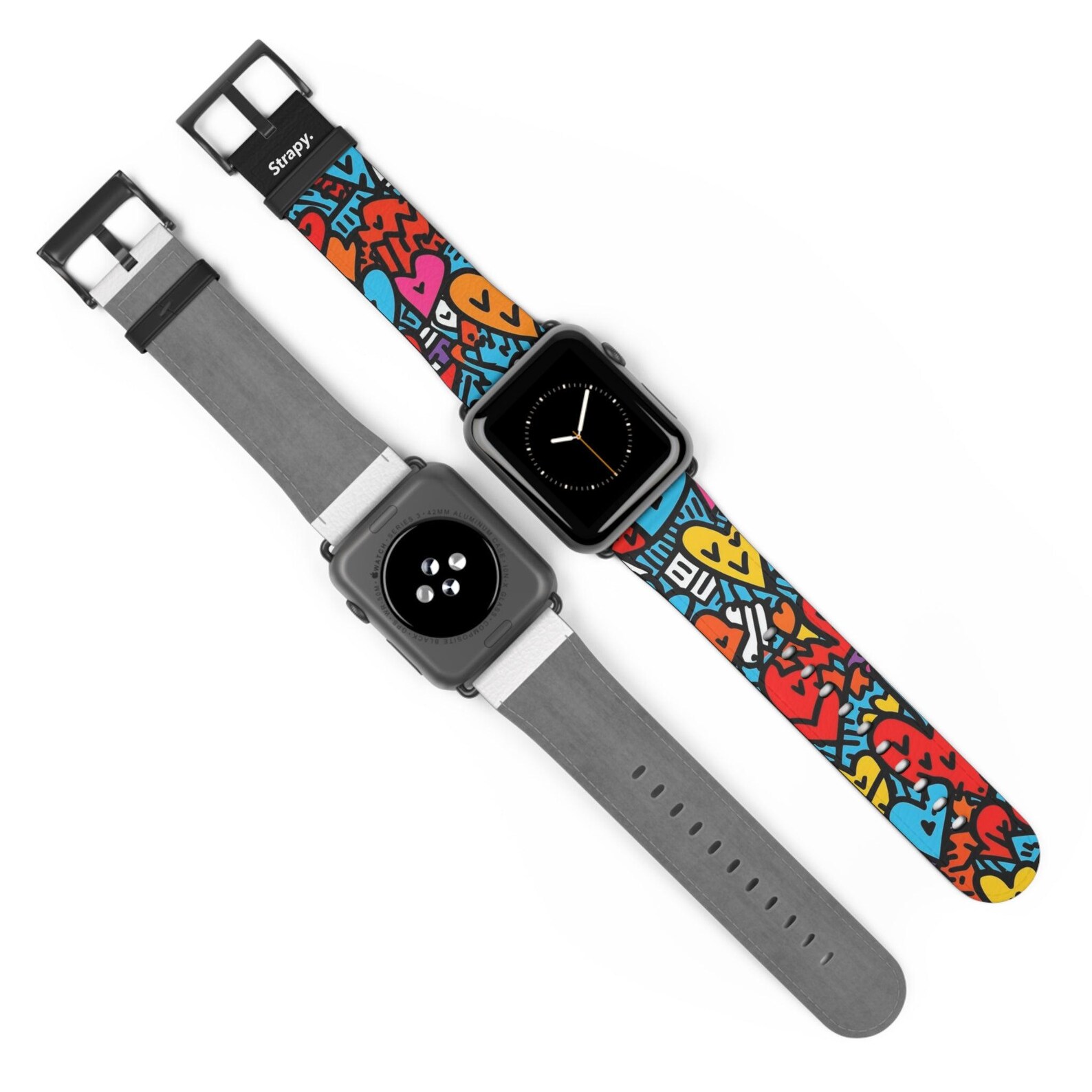 Keith Haring Apple Watch Band. Leather Art Strap. Fits All Apple Watch ...