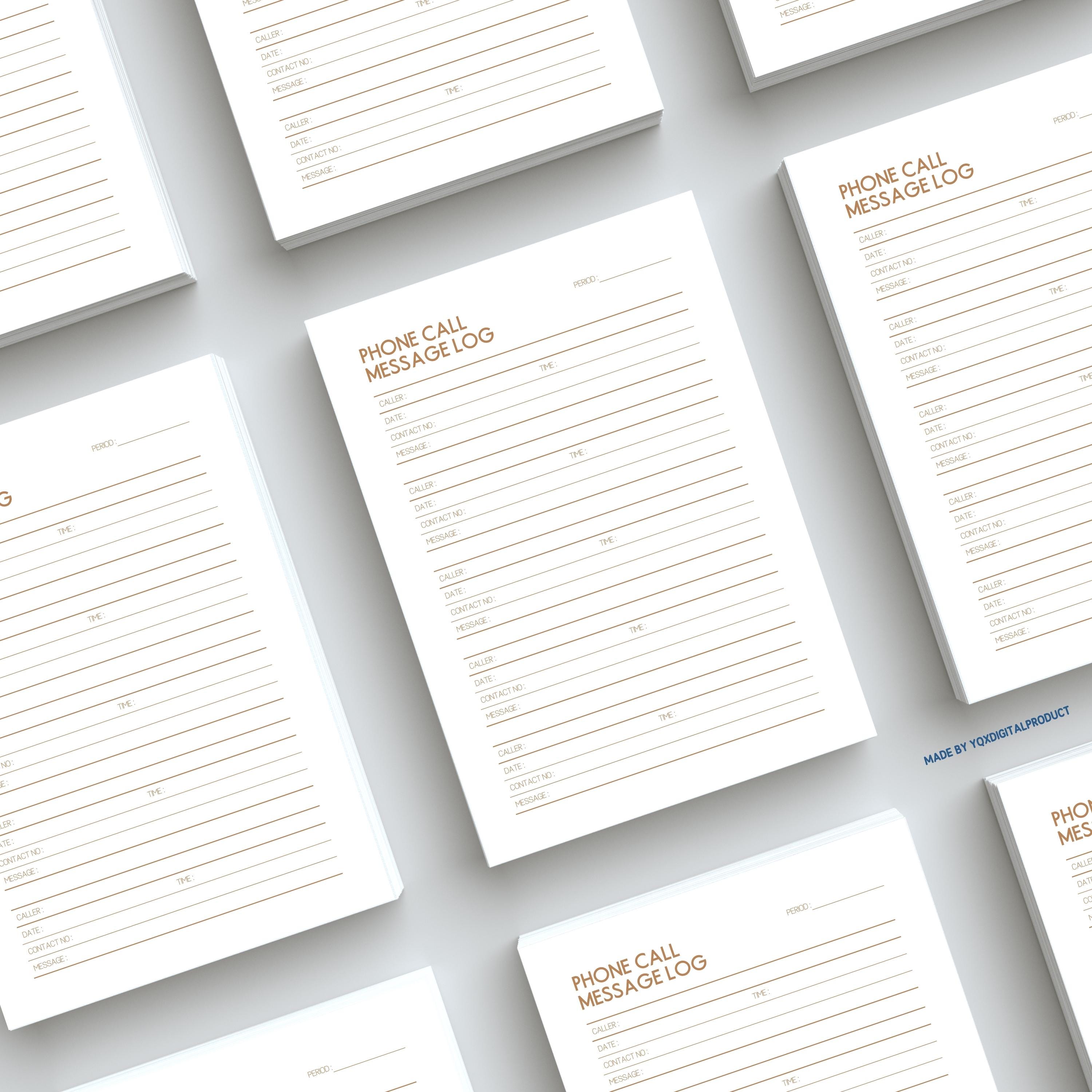 Phone Call Message Log | Conversation Record | Missed Call Log ...