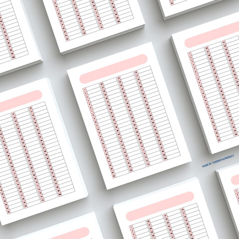 Numbered Blank List | Blank List Template | Simple List Template | A4 ...