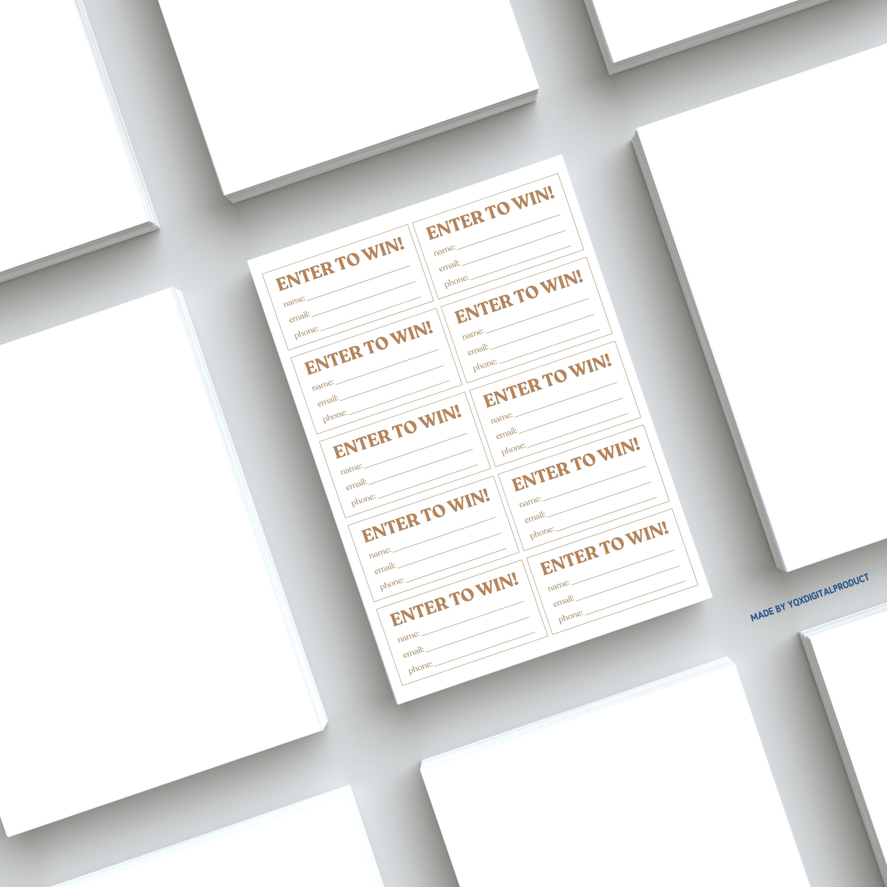 Printable Raffle Tickets | Raffle Ticket Template | Enter to Win ...