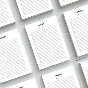 Blank Checklist Template Simple Checklist Template A4,a5,letter,half ...