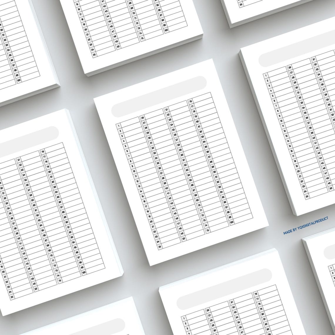 Numbered Blank List | Blank List Template | Simple List Template | A4 ...