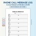 Phone Call Message Log Printable Conversation Record Missed Call Log ...