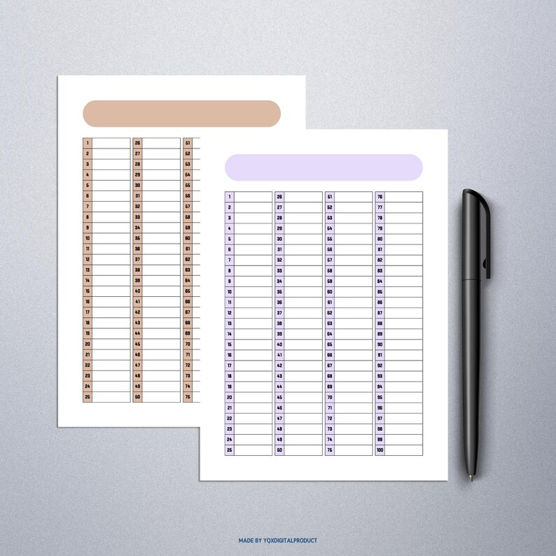 Numbered Blank List | Blank List Template | Simple List Template | A4 ...