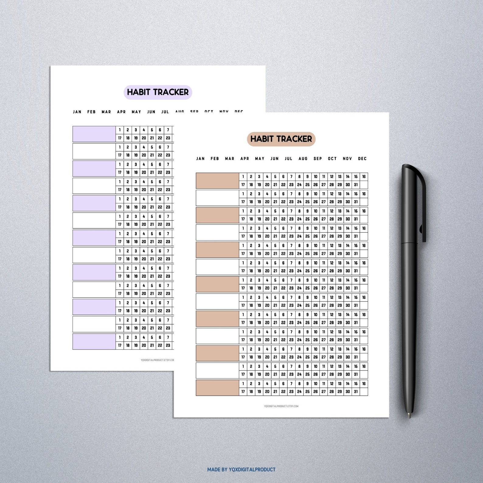 Everyday Habit Tracker Printable Daily Habit Tracker Template Routine ...