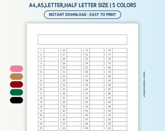 Numbered Blank List | Simple List Template | Printable List | Digital ...